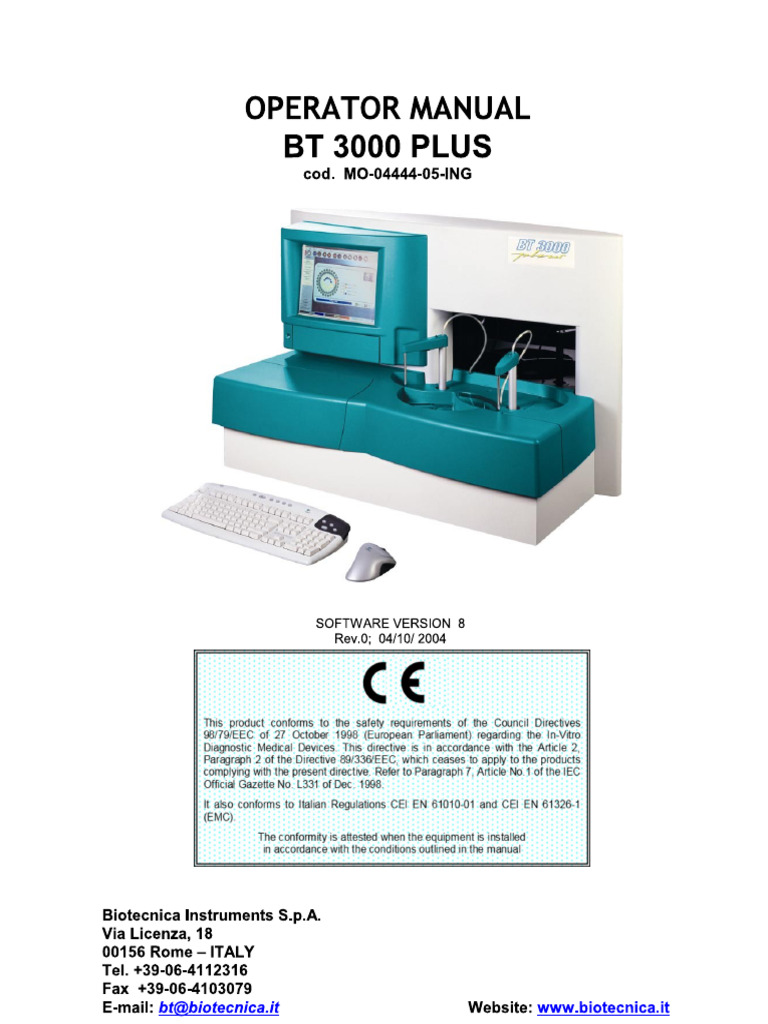bt3000 | PDF | Calibration | Ion