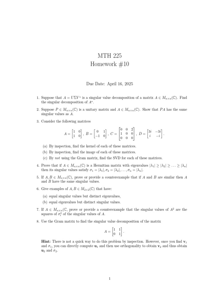 Homework 10 | PDF