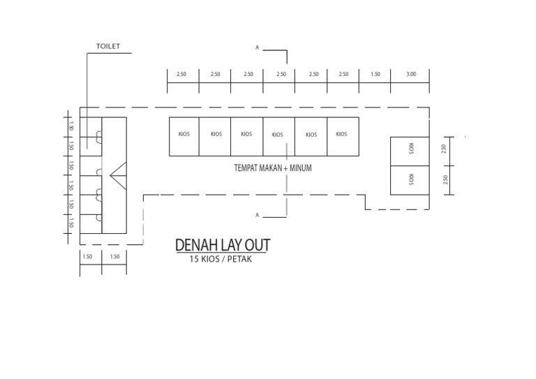 Denah Lay Out Kios A3 | PDF