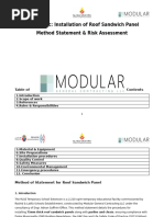 Roof Cladding Method Statement | PDF | Roof | Building Technology
