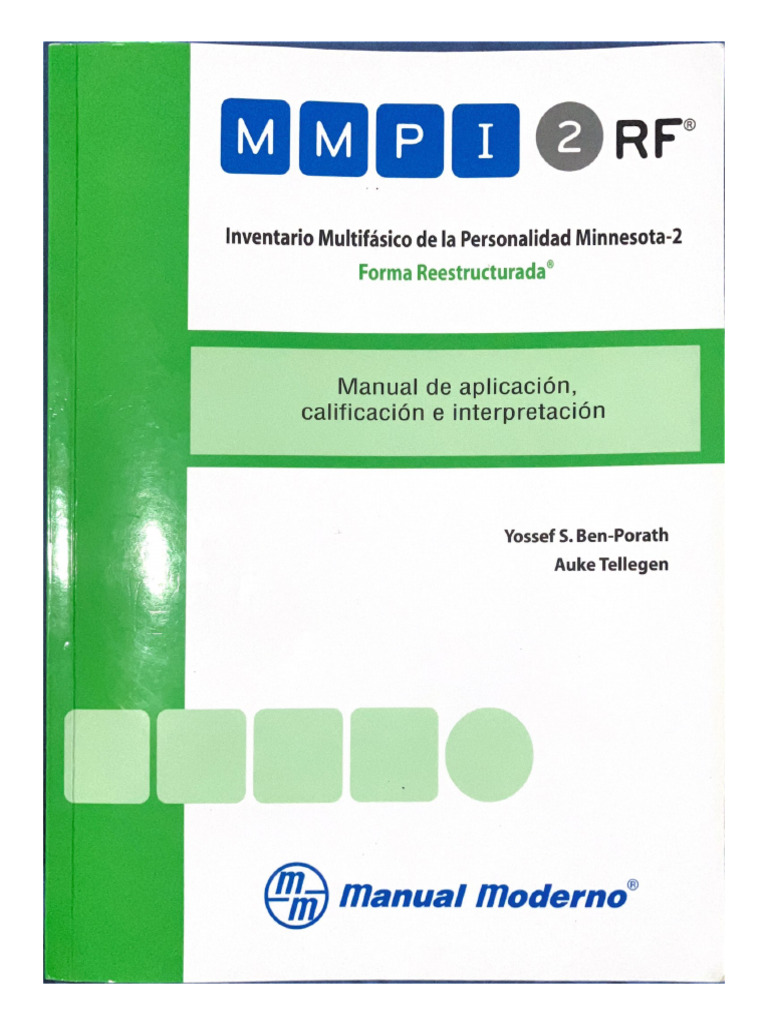 Manual de Aplicacion Mmpi 2 RF | PDF