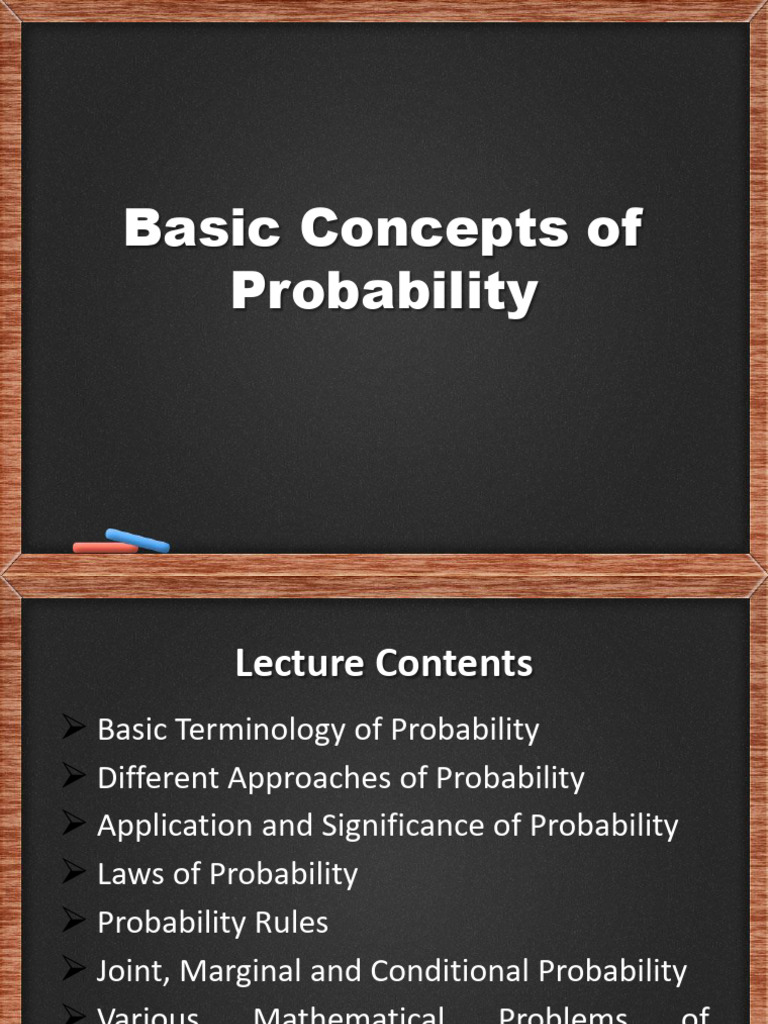 Basic Concepts of Probability (Slide) | PDF | Probability | Probability Theory