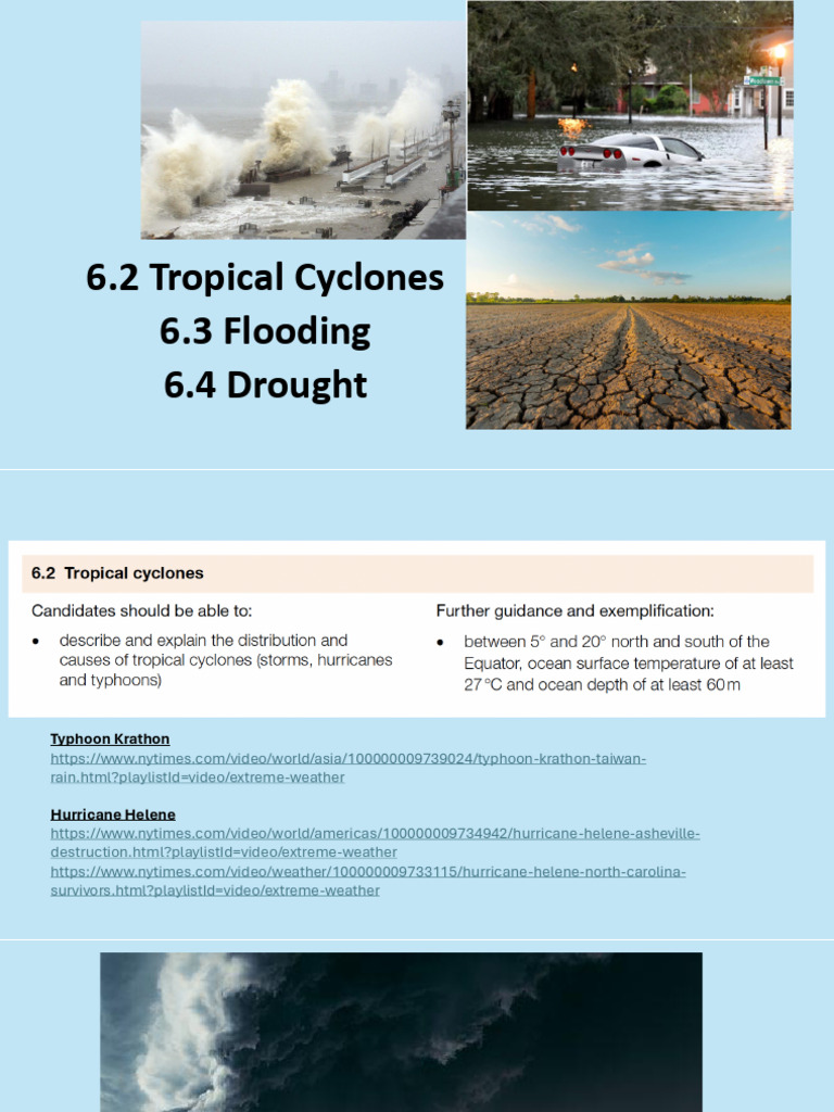 Unit 6 - Natural Hazards - Cyclones - Floods - Droughts 3 | PDF | Tropical Cyclones | Flood