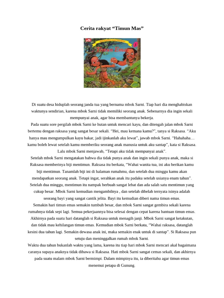 Cerita_rakyat_Timun_Mas | PDF