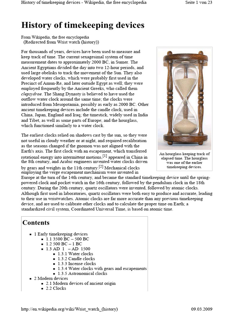 Evolution of Timekeeping Devices | PDF | Clock | Horology