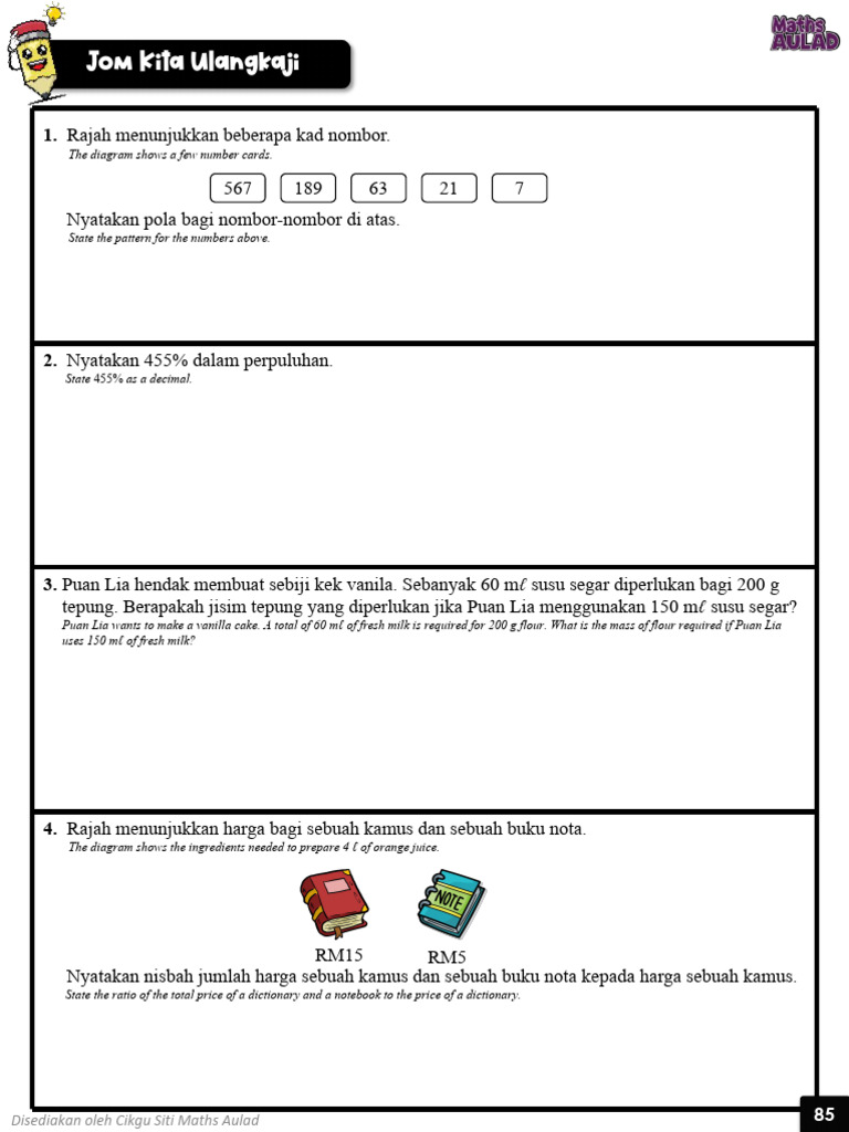 W26 - Modul 2 Math Tahun 6 (24 September 2024) | PDF