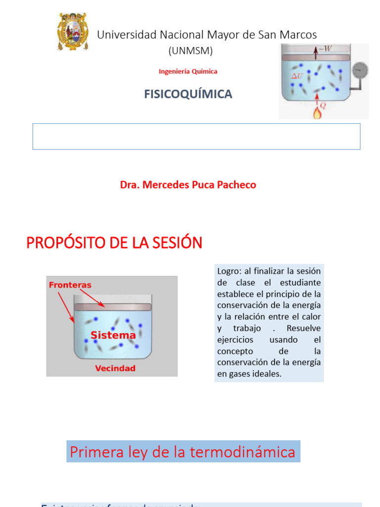 Clase 5 - Primera Ley de La Termodinámica | PDF | Termodinámica | Gases