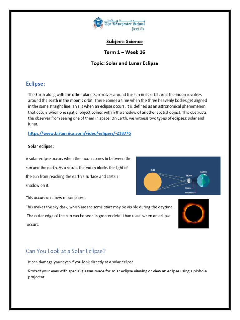 Understanding Solar and Lunar Eclipses | PDF | Solar Eclipse | Eclipse