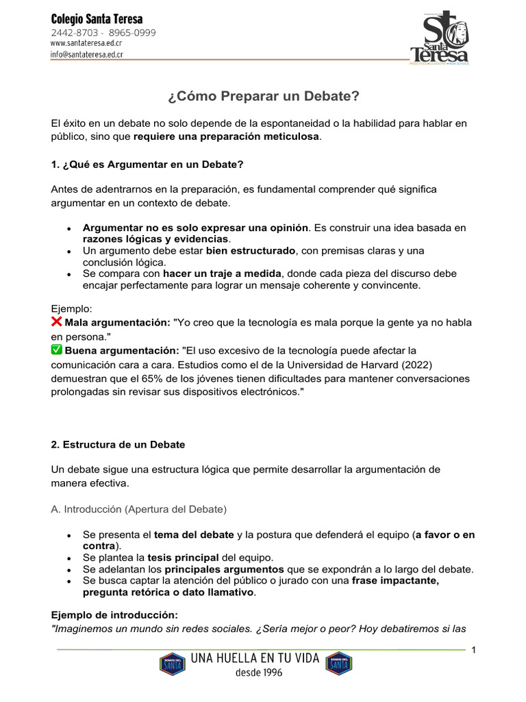 Cómo Preparar un Debate Efectivo | PDF | Argumento | Pensamiento crítico