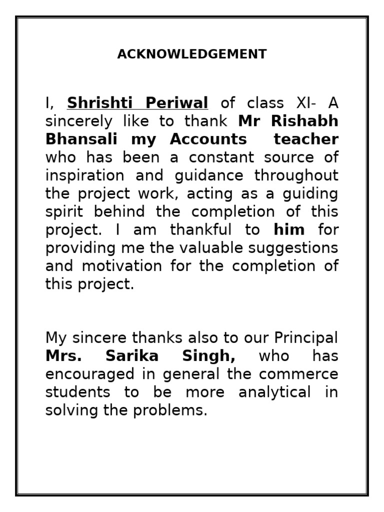 Acknowledgement Eco | PDF