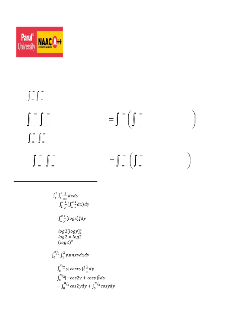 Unit - 6 Multivariable Calculus (Integration) | PDF | Integral ...