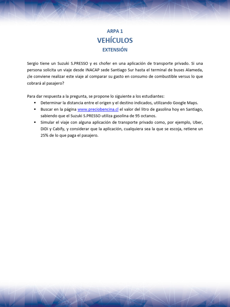 ARPA 1 Vehículos (extensión) | PDF