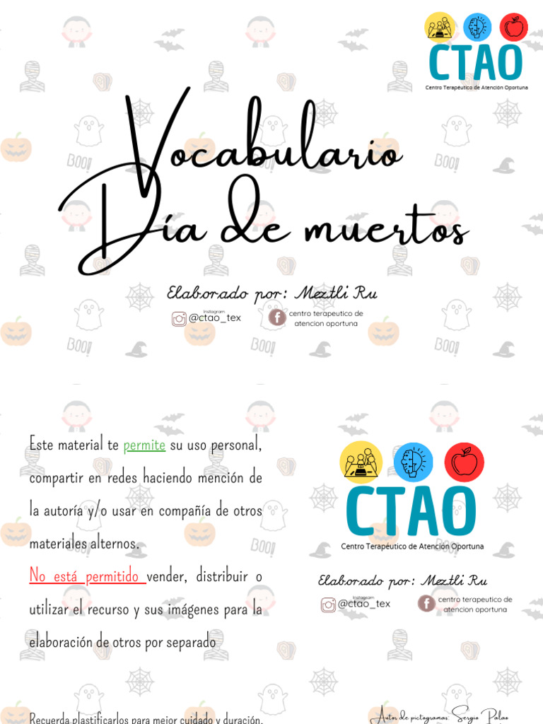 Vocabulario del Día de Muertos | PDF | Observancias en honor a los ...