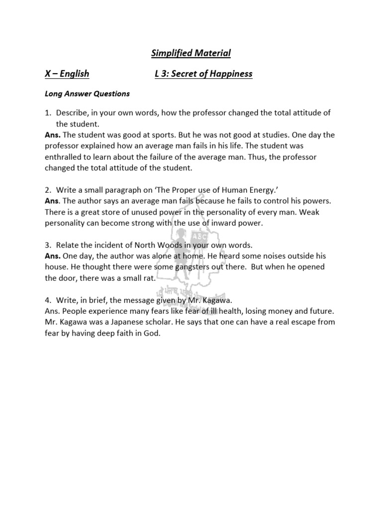 L3 Long Answer Type Questions | PDF