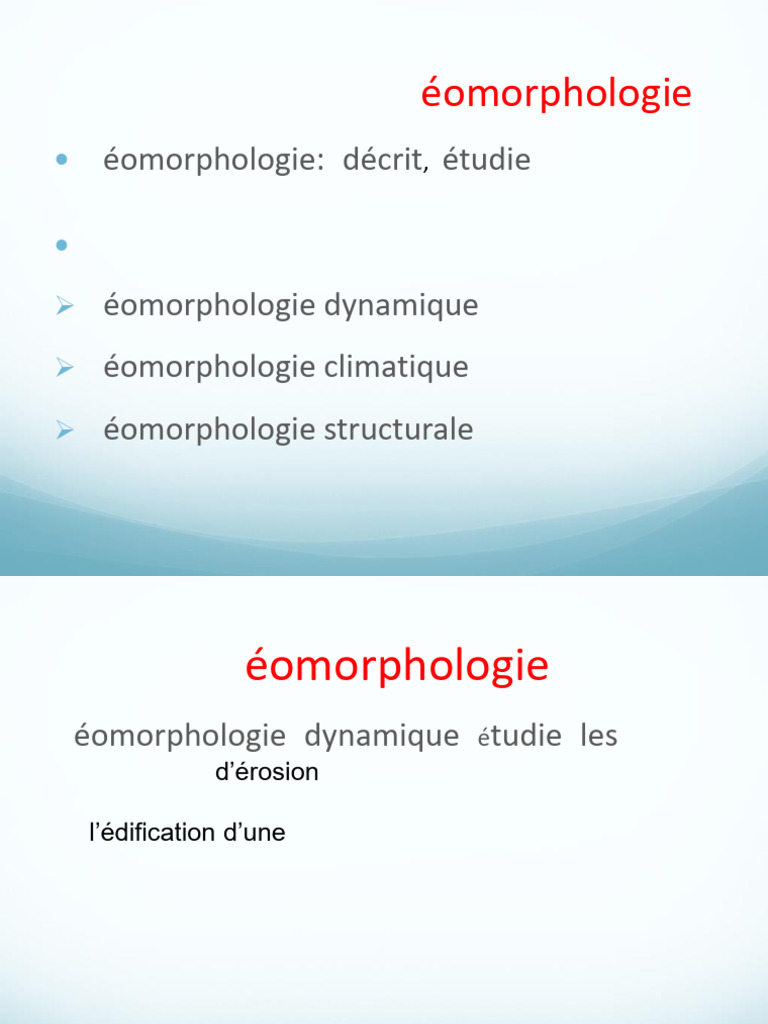 Introduction à la géomorphologie et tectonique | PDF | Volcan ...