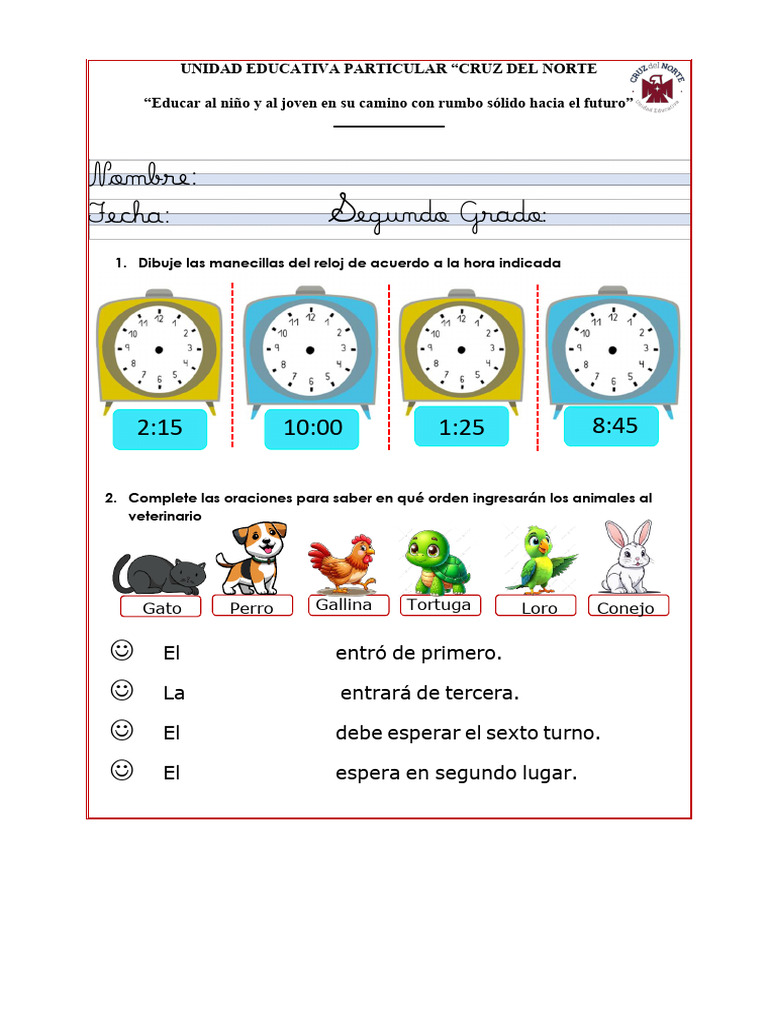 Tarea de Matemáticas para Segundo Grado | PDF