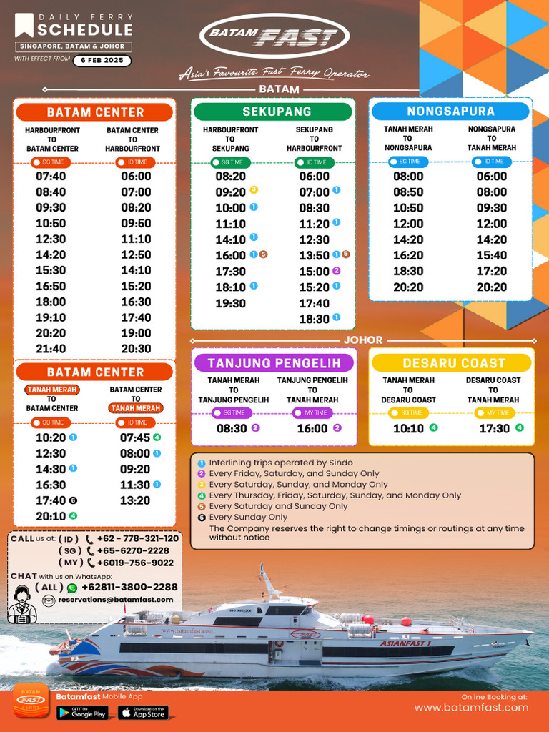 Ferry Schedule - 6 - Feb - 2025 | PDF