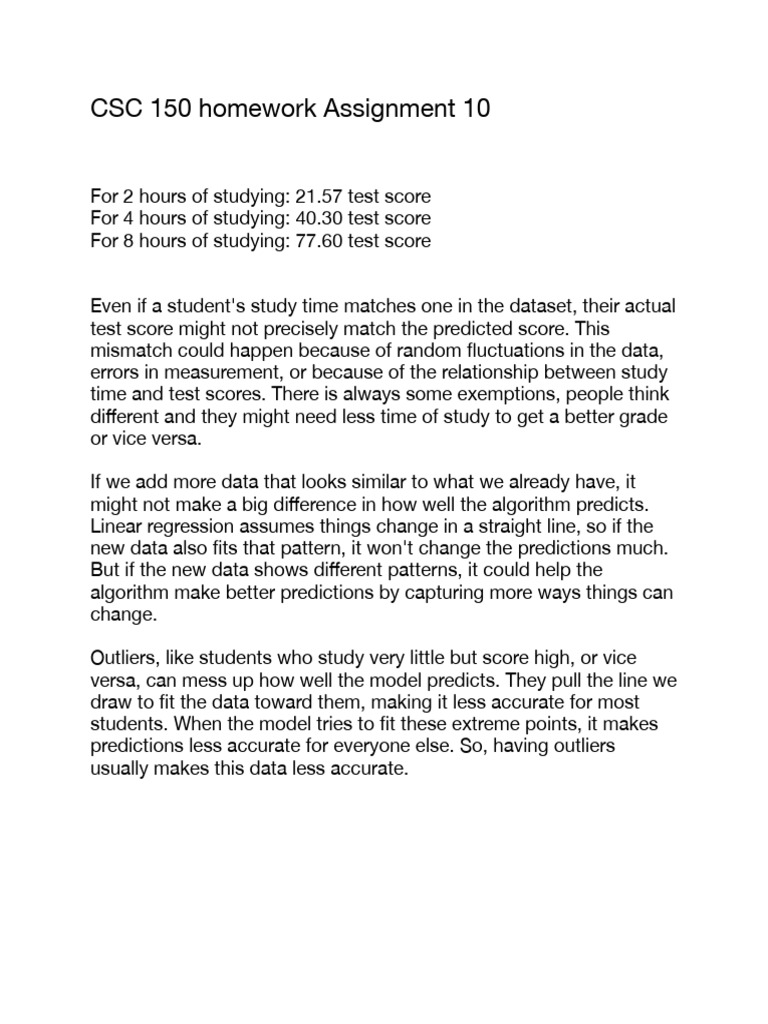 CSC 150 Homework Assigment 10 | PDF