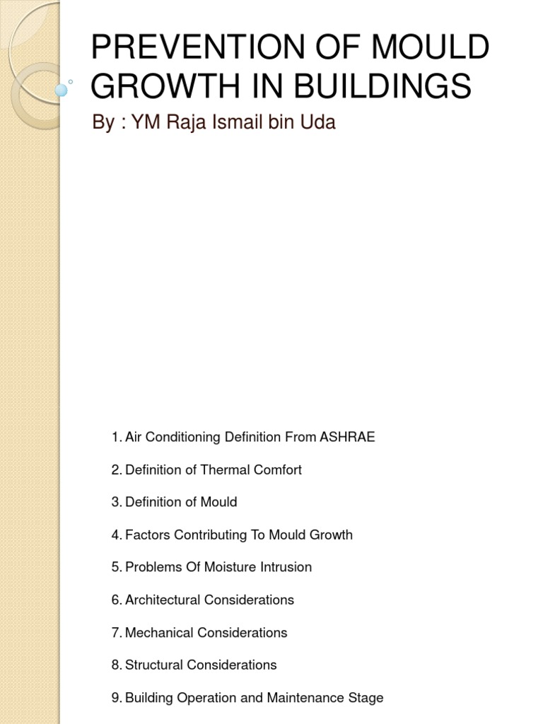 Prevention of Mould Growth in Buildings | PDF | Mold | Hvac