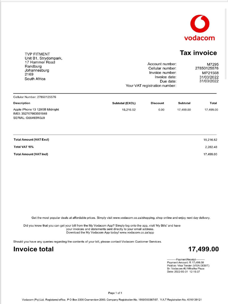 (Vodacom, South Africa) PDF | PDF