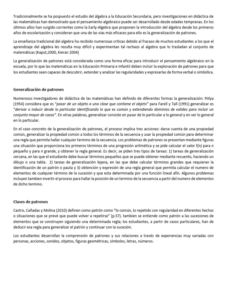 Que Son Patrones - 073510 | PDF | Educación primaria | Secuencia