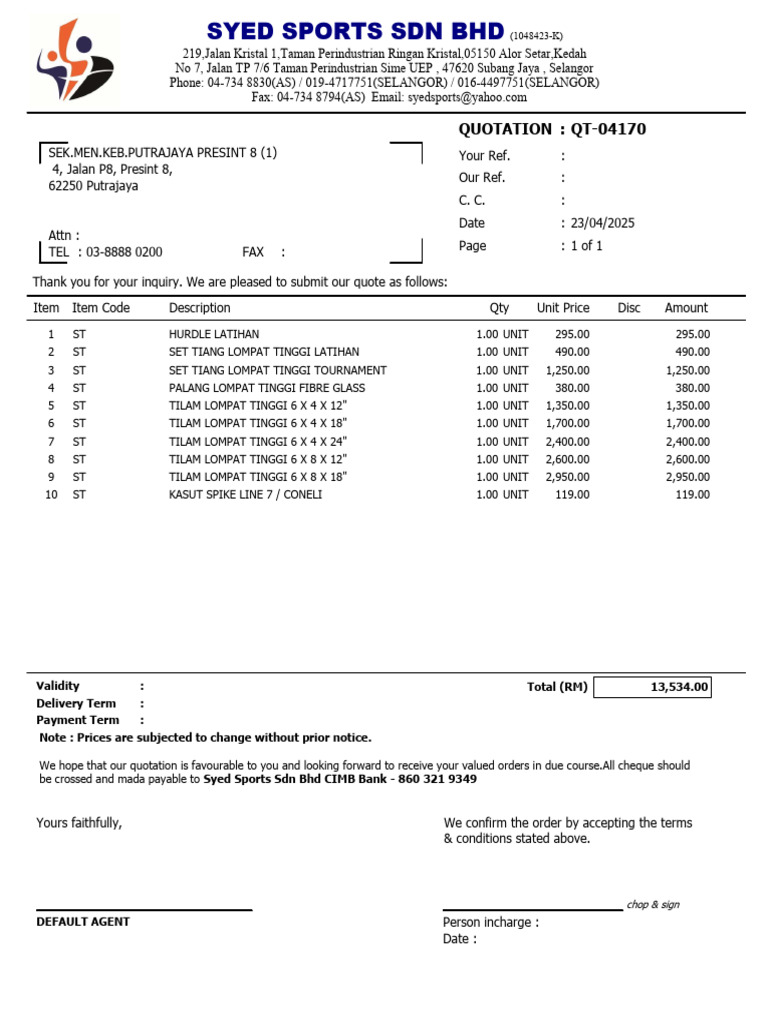 Sales Quotation 3 (Simple) - Edit | PDF