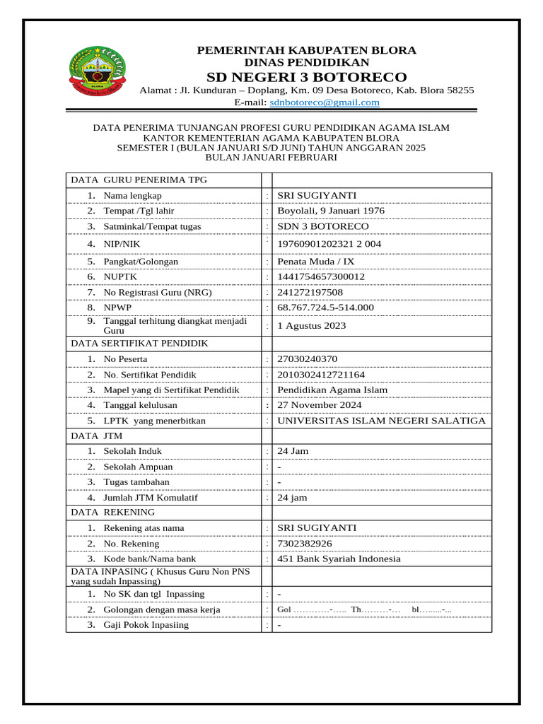 Cover TPG Sri Sugiyanti | PDF