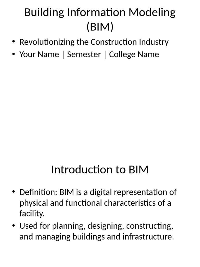 Building Information Modeling BIM | PDF