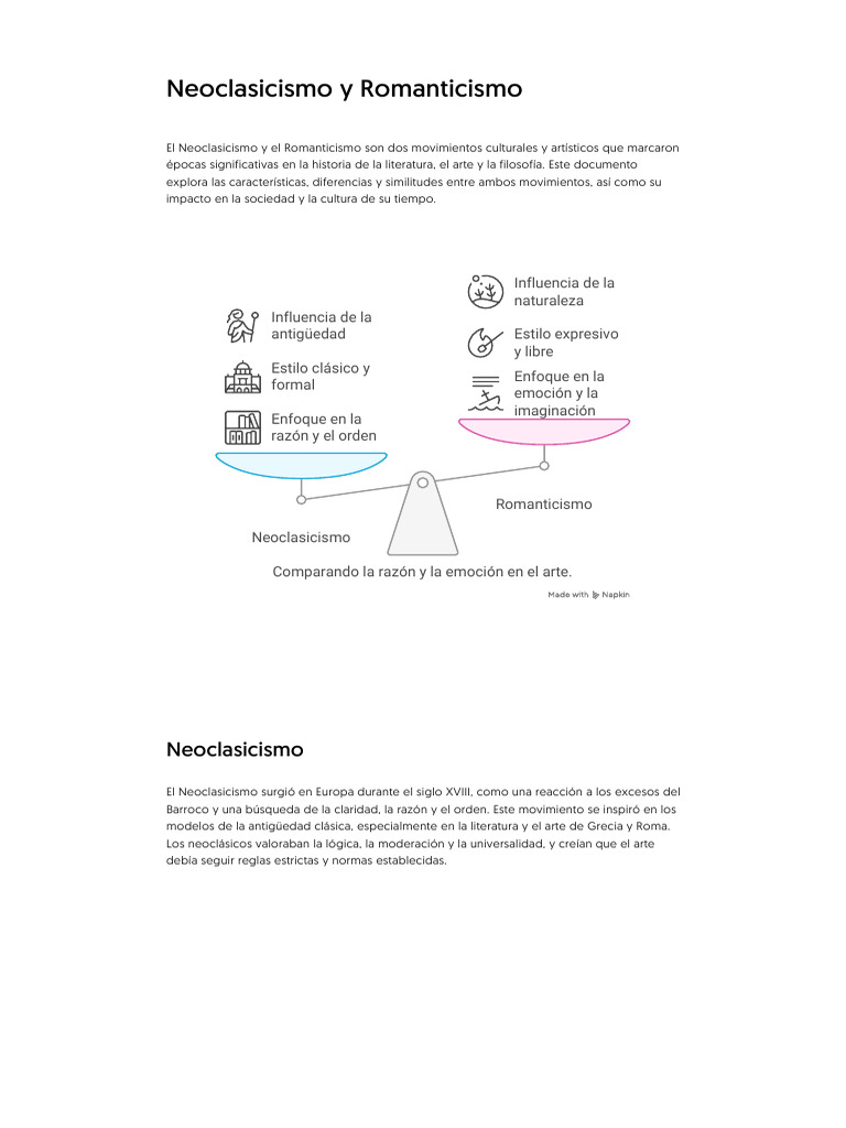 Neoclasicismo y Romanticismo | PDF | Romanticismo | Razón