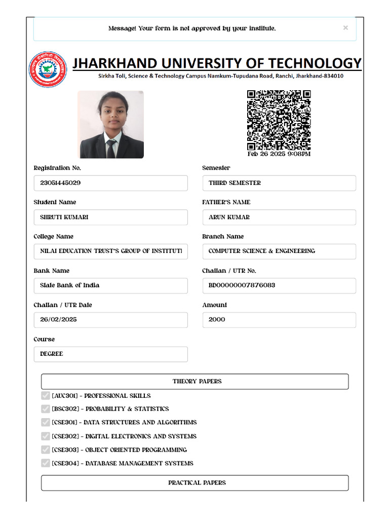 Form Fillup Print | PDF