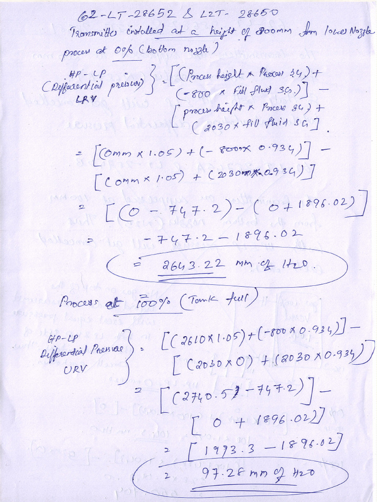 Sample Calculation 800mm | PDF