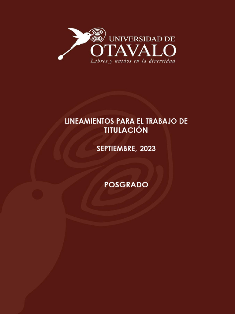 Lineamientos para El Trabajo de Titulacion Pmcf-2 | PDF | Auditoría | Contabilidad