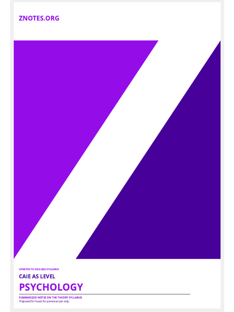 CAIE As Level Psychology Methodology | PDF | Validity (Statistics ...