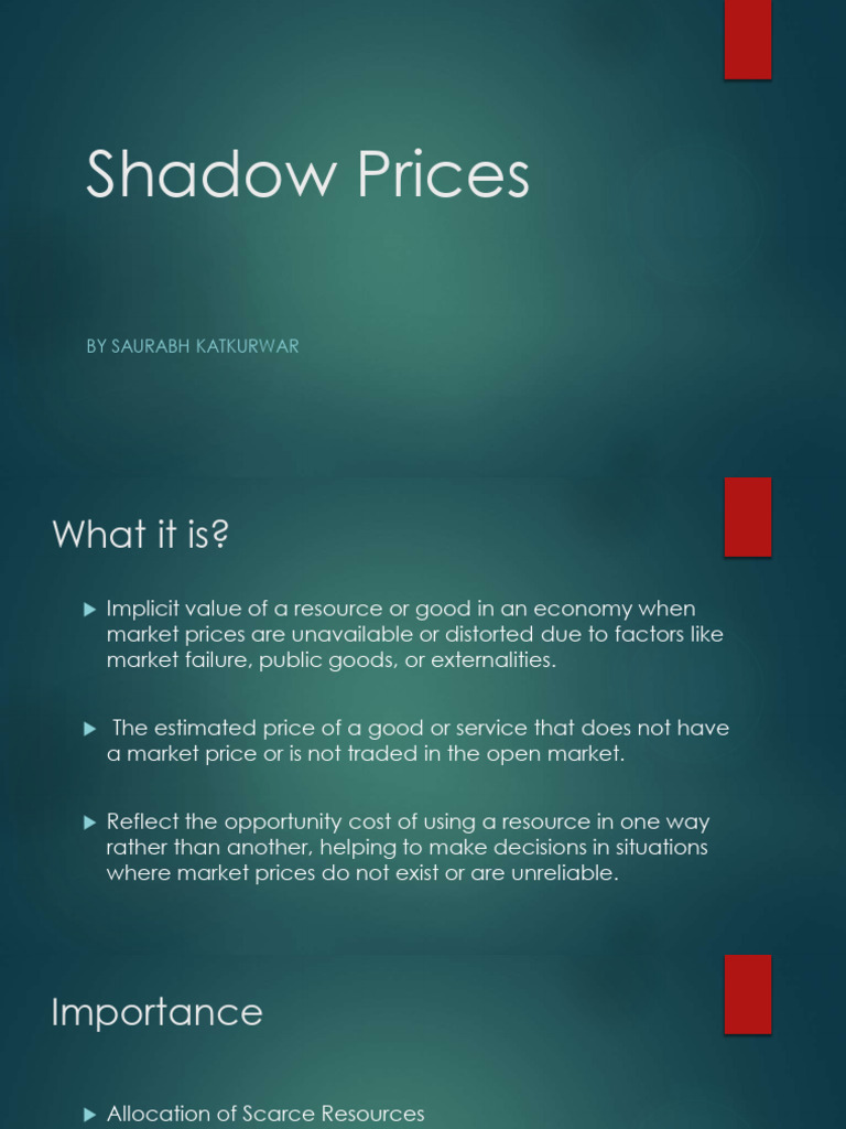 Saurabh EGD Shadow Prices | PDF