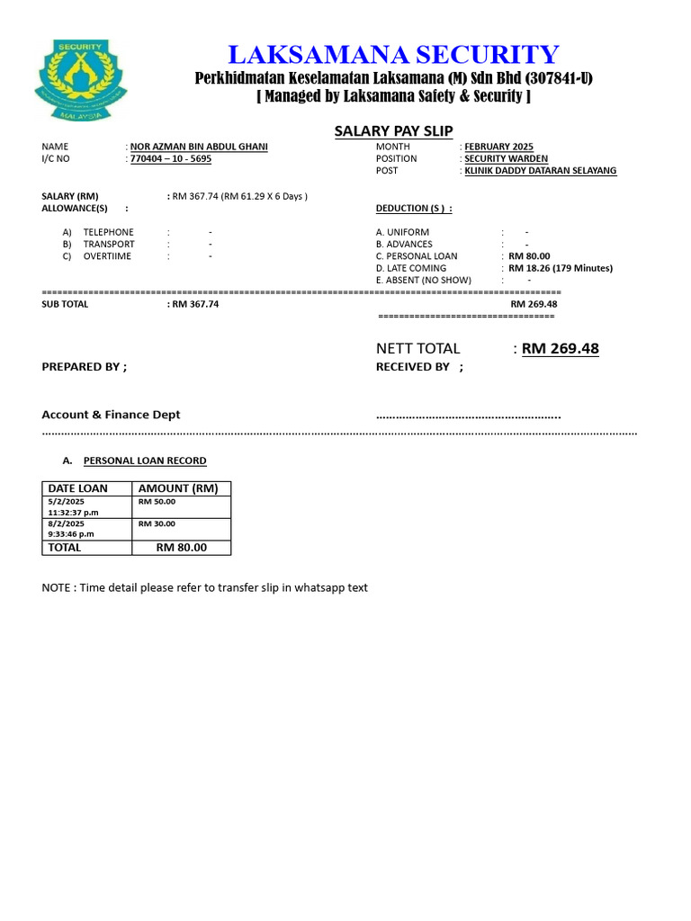 Nor Azman (Feb 2025) | PDF