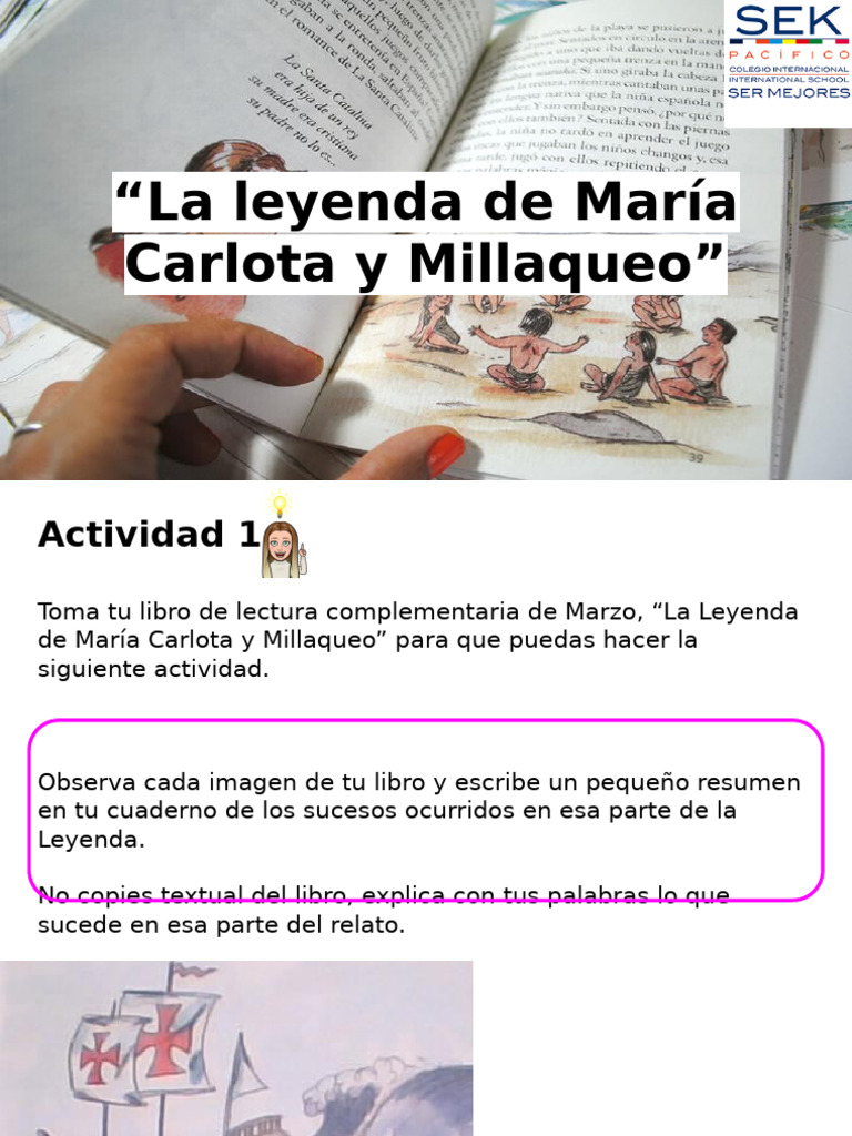Actividad "La Leyenda de María Carlota y Millaqueo" | PDF