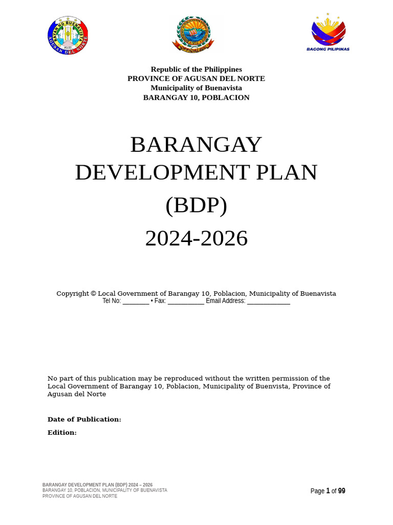 11barangay 10 Development Plan 2024 | PDF | Flood | Risk