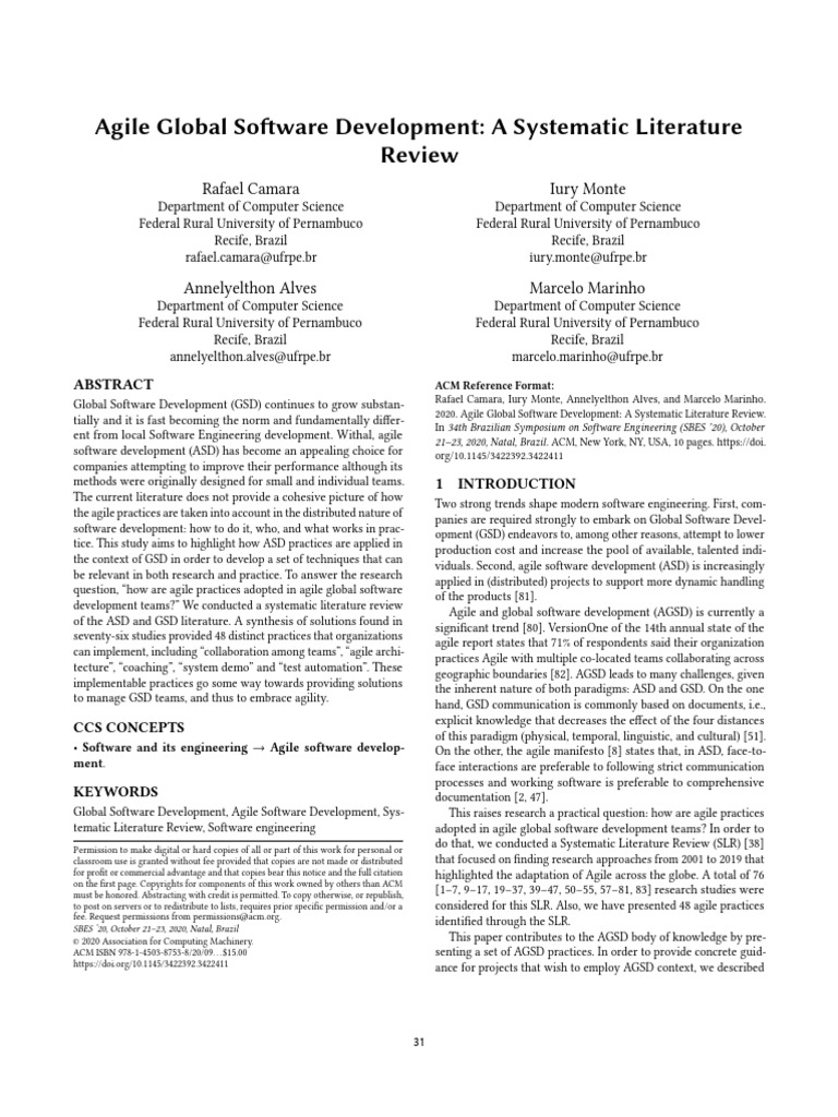 Agile Global Software Development | PDF | Scrum (Software Development) | Agile Software Development