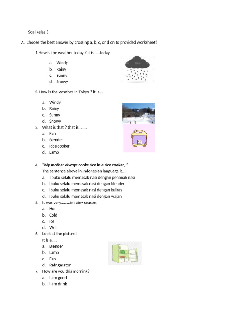 Soal - Kelas - 3 - (L. YUDA, ASSYFA TOJONG OJONG) - 1 | PDF