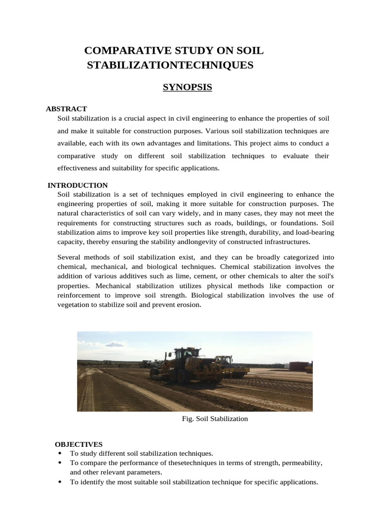 Comparative Soil Stabilization Techniques | PDF | Cement | Lime (Material)