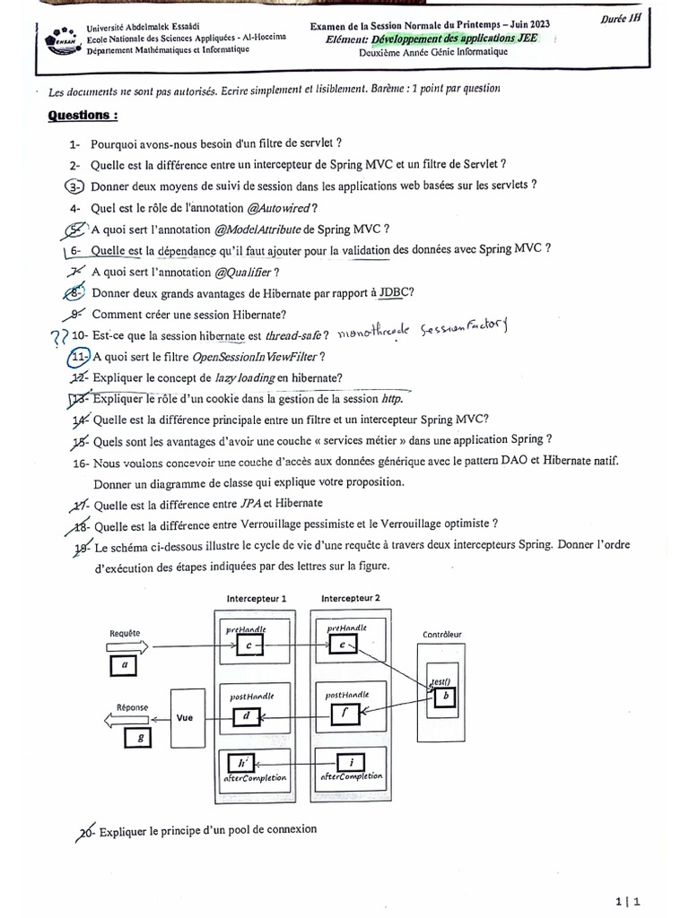 Examens GI2 2022 2023 | PDF