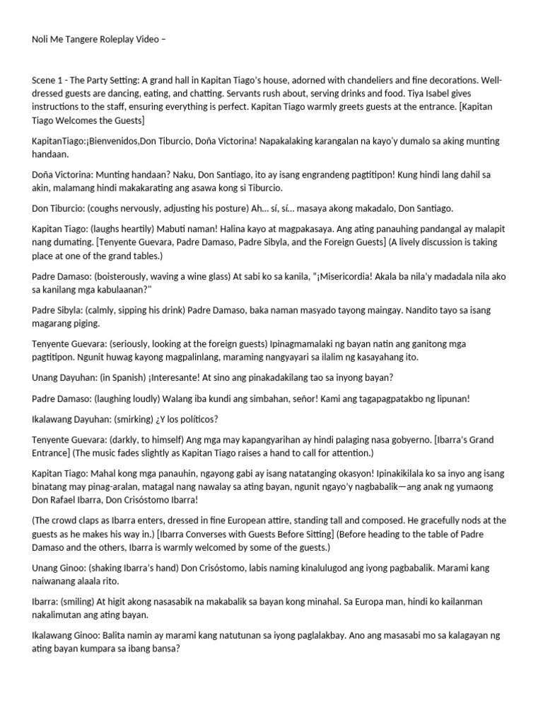 Scripts For Role Play | PDF