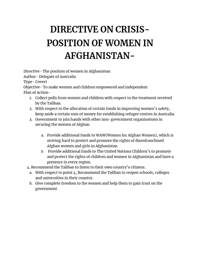 Directive On Crisis | PDF