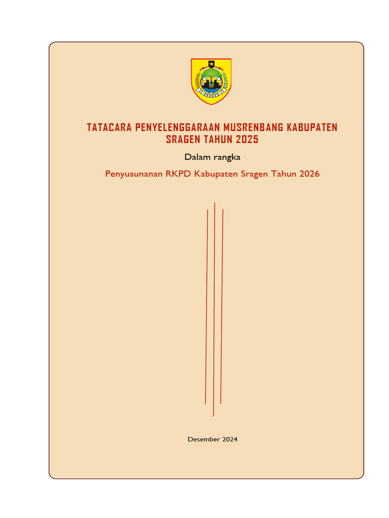 SE Tata Cara Penyelenggaraan Musrenbang Kab Sragen Tahun 2025 Dalam ...