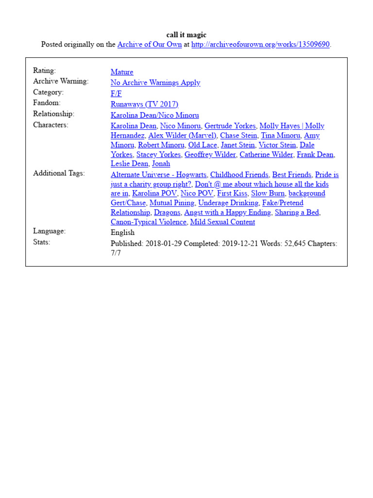 Call It Magic | PDF | Harry Potter