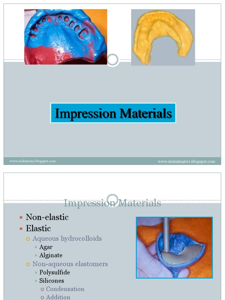 Impression Materials | PDF | Dental Material | Colloid