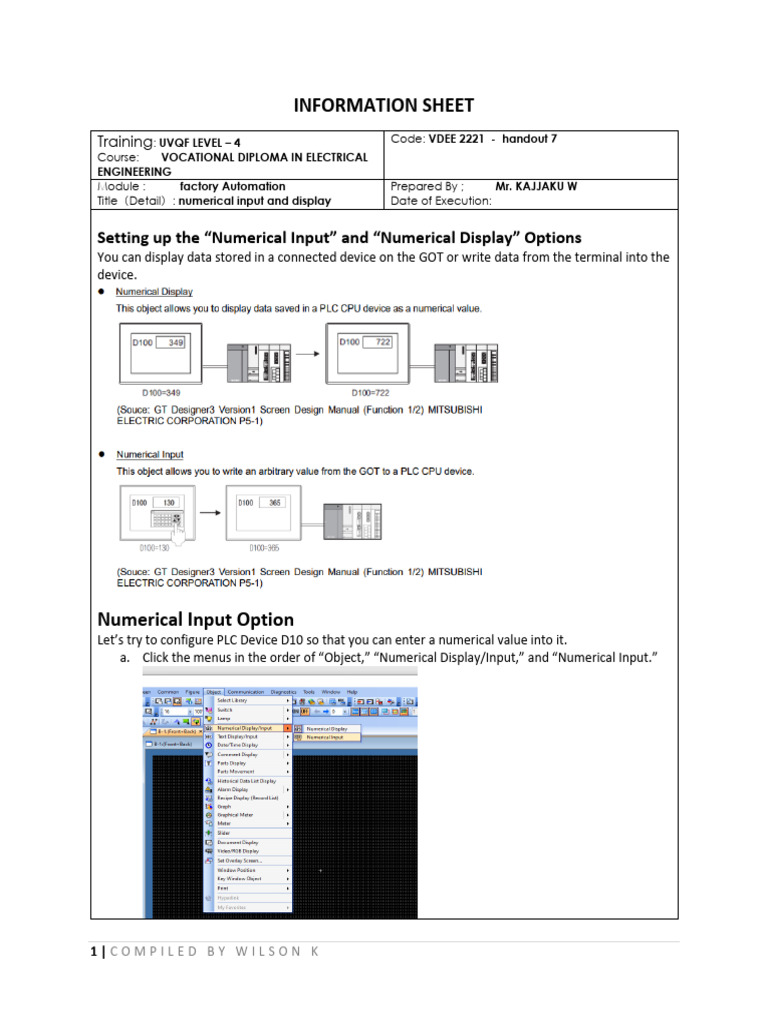 Numerical Input and Display | PDF