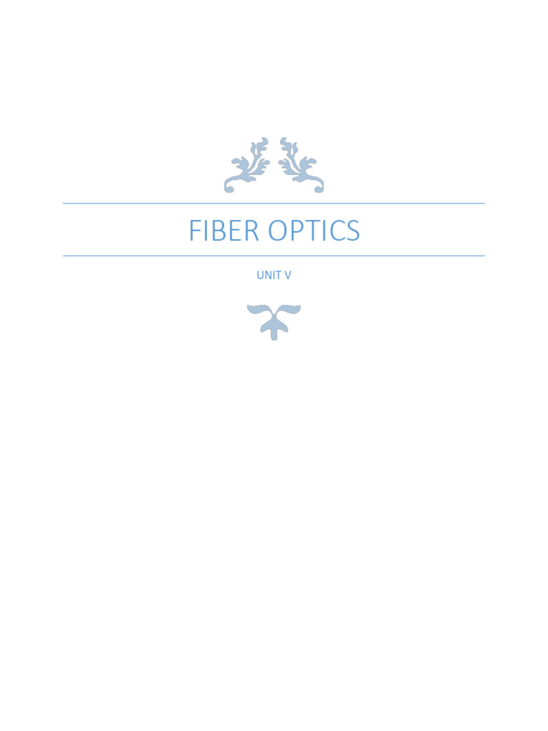 FIBER OPTICS - VIT Authour Book | PDF | Optical Fiber | Dispersion (Optics)