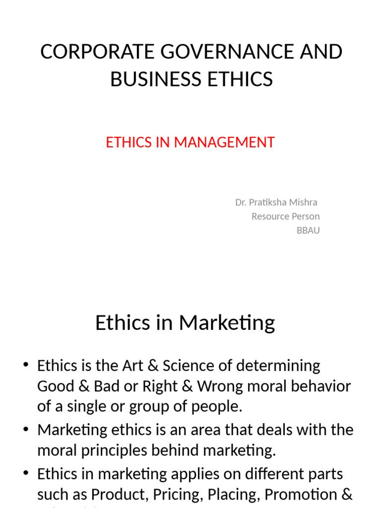 Corporate Governance and Business Ethics | PDF | Morality | Utilitarianism
