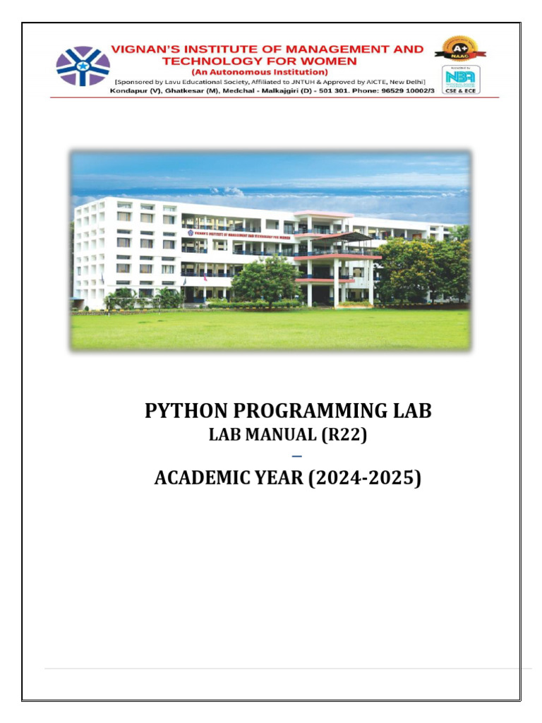 I-II PPL Lab Manual Format-R22 Aids | PDF | Programming | Computer Program